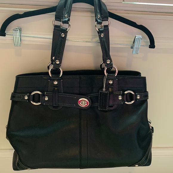 Coach | Bags | Coach Carly 208 Black Leather Bag | Poshmark